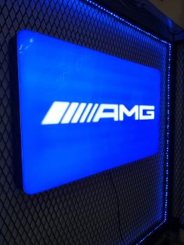 Retrofashion - Mercedes Amg beleuchtetes Wandemblem | Weltweit einzigartig!