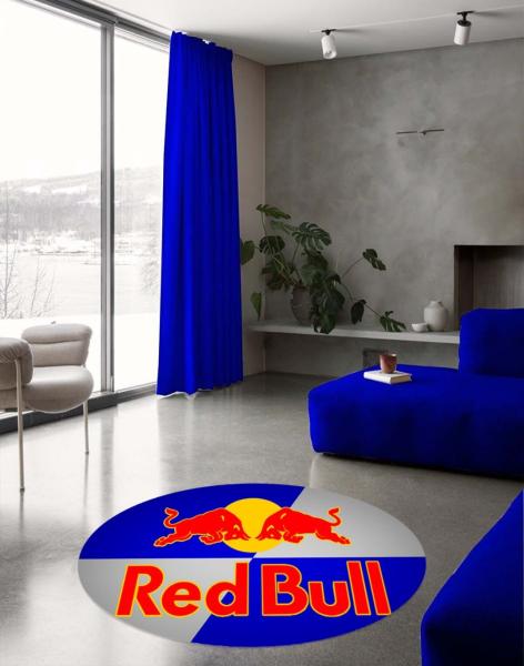 Retrofashion - Red Bull logo round carpet for living room and children ...